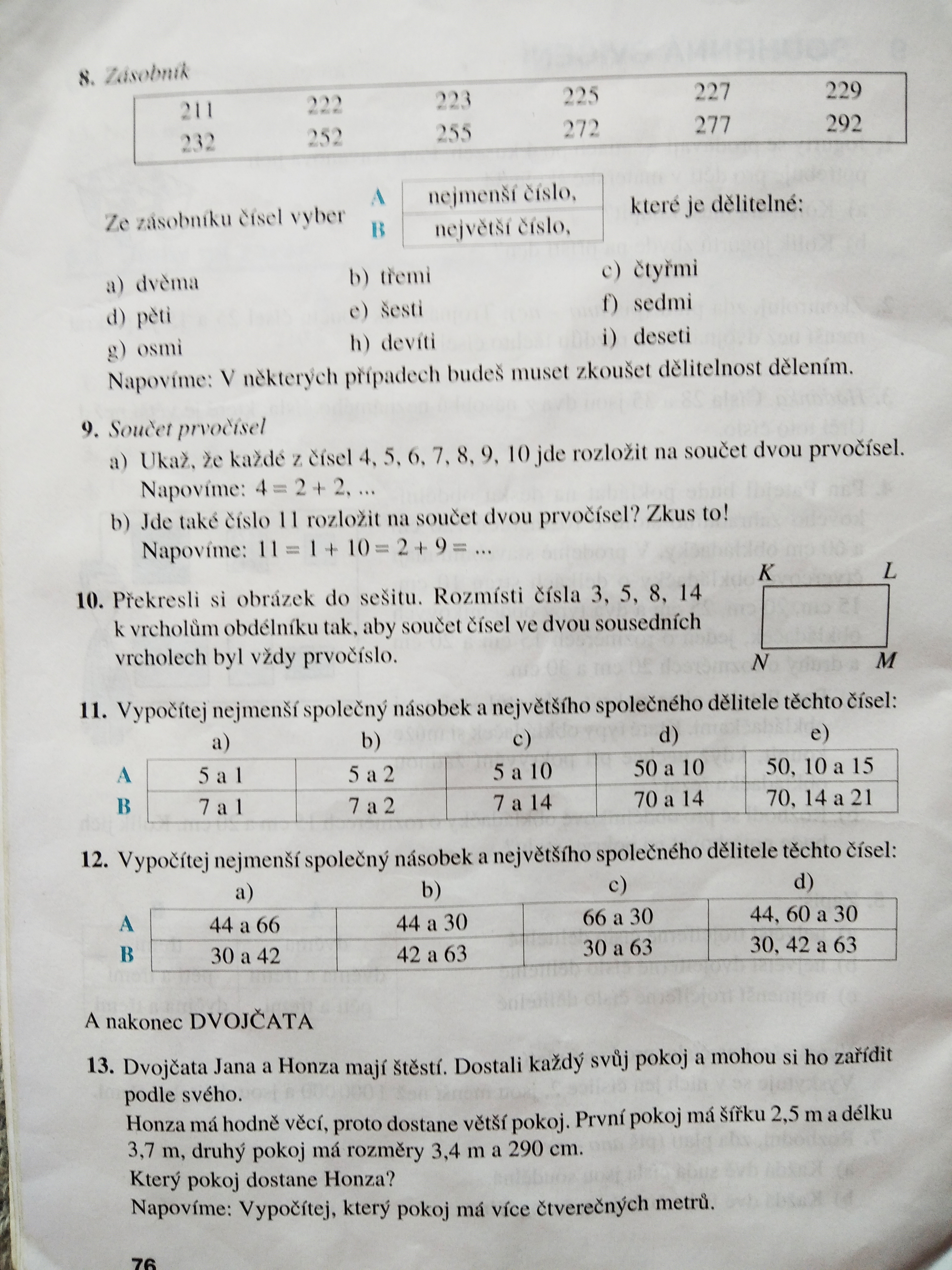 Základní a Mateřská škola Mendelova | Učivo z matematiky